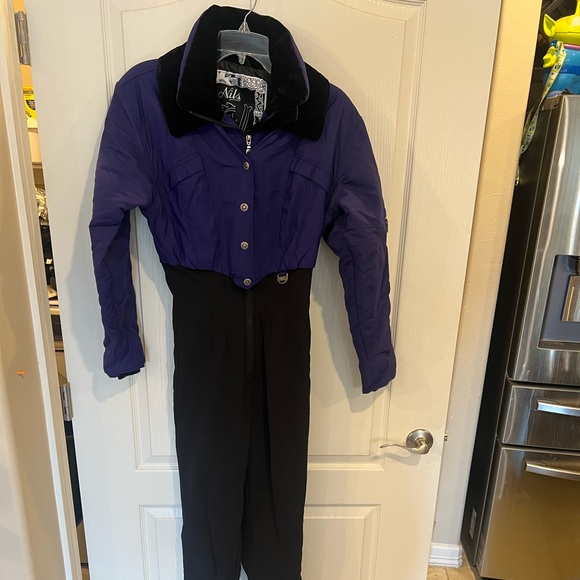 NILS | Other | Nils Skiwear Womens Snowsuits Purple Black Color Block ...